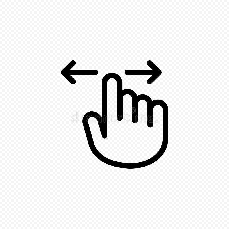 Hand Cursor Touch Screen Gestures Icon. Swipe To Left and Right Icon ...