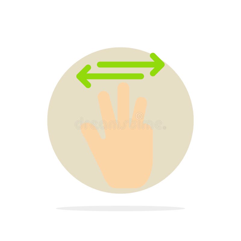 Hand, Hand Cursor, Up, Left, Right Abstract Circle Background Flat ...