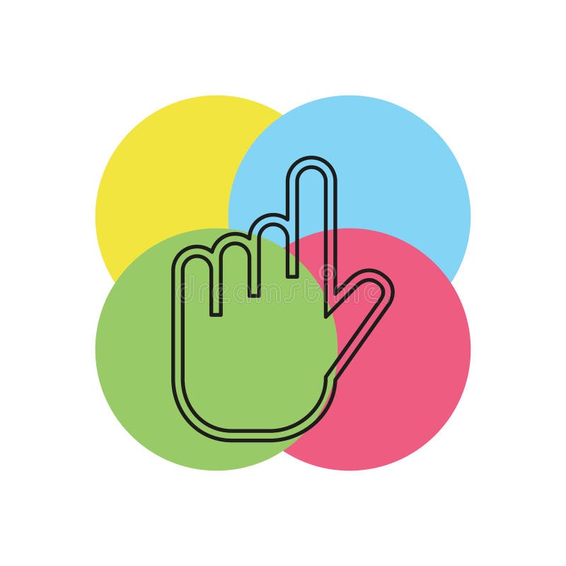 Vector Hand Cursor Illustration - Mouse Pointer Stock Vector ...