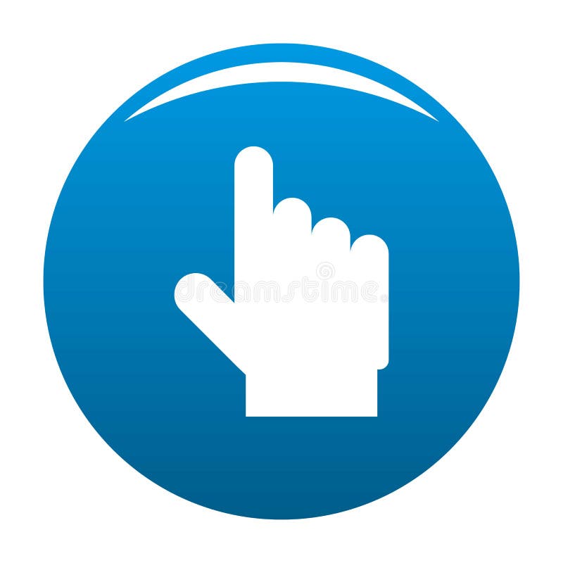 Hand Cursor Website Icon Blue Vector Stock Vector - Illustration of ...