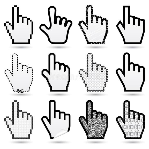 Different Hand Cursors Stock Illustrations – 111 Different Hand Cursors ...