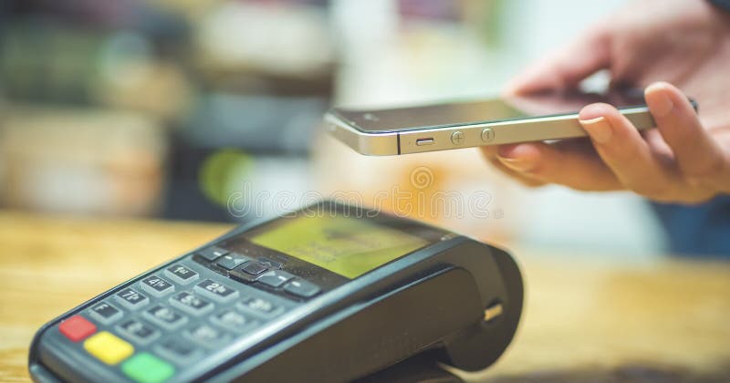 Hand of Customer Paying with Contactless Credit Card. Payment by Credit ...