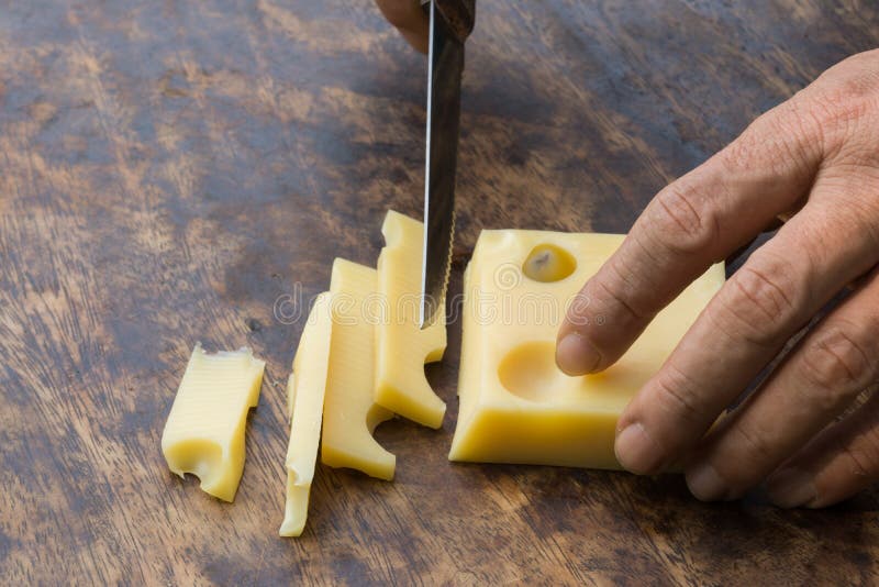 Hand cut cheese stock image. Image of piece, healthy - 68471091