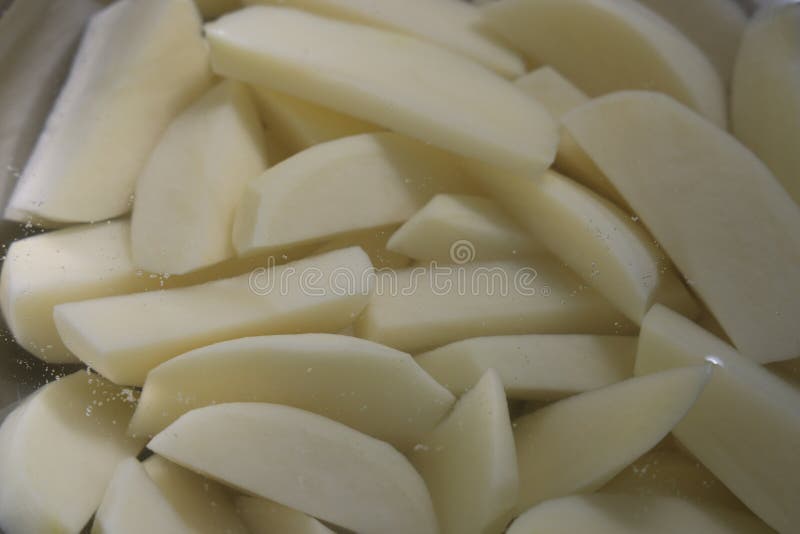 Hand Cut Chips in a Metallic Bowl Stock Image - Image of vegetable ...