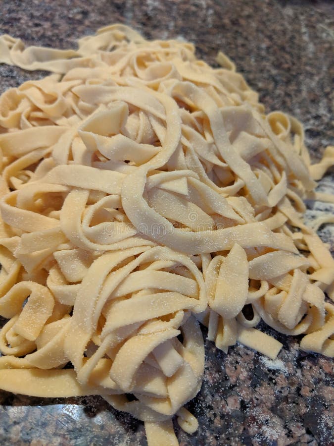 Hand cut pasta stock photo. Image of baking, semolina - 159469056