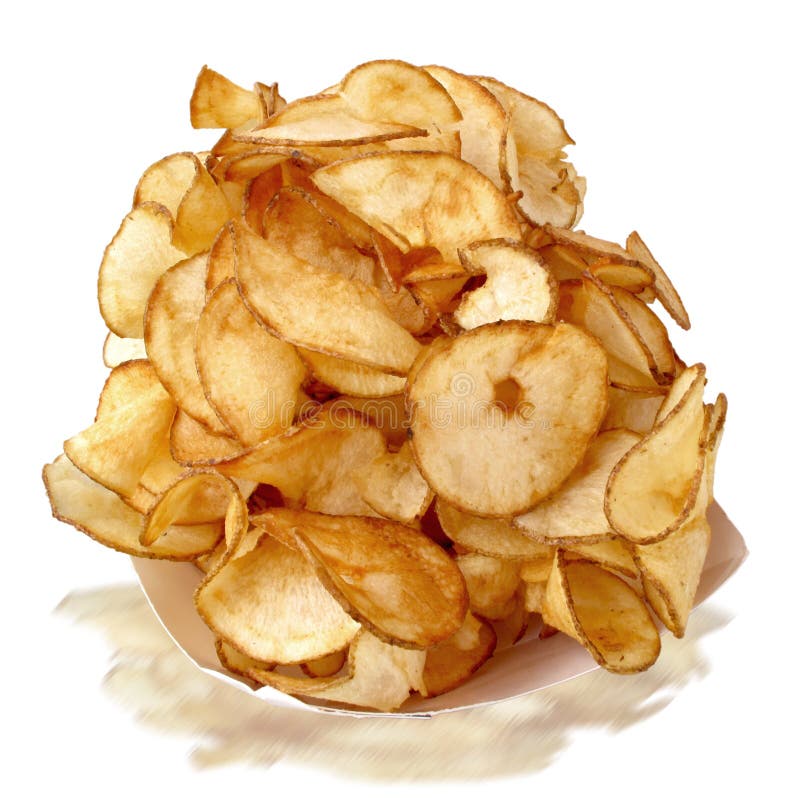 Hand-cut potato chips stock image. Image of pile, fried - 11184659