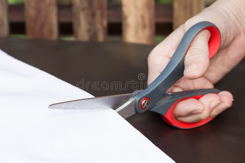 Hand cut white fabric stock image. Image of fashion, sewing - 41431373