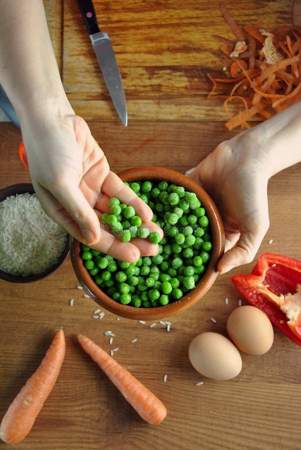 Hand Cutting Vegetables for Cooking Stock Photo - Image of green, meal ...