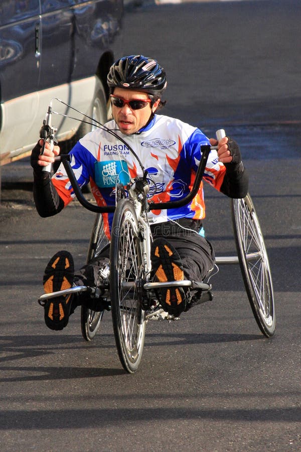 Hand Cycle Marathon Competitor Editorial Stock Image - Image of athlete ...