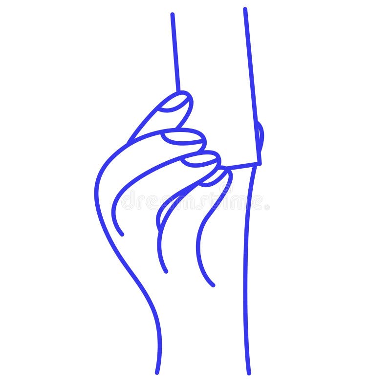 In the Hand is a Cylinder. Gesture Doodle Icon Stock Vector ...