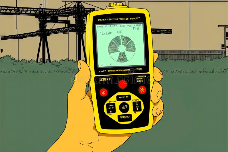 Hand with Dangerous Radiation Hazard Level Indicator Stock Illustration ...