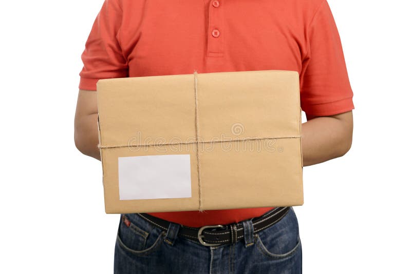 Hand Deliver a Package stock photo. Image of paper, cargo - 49358268