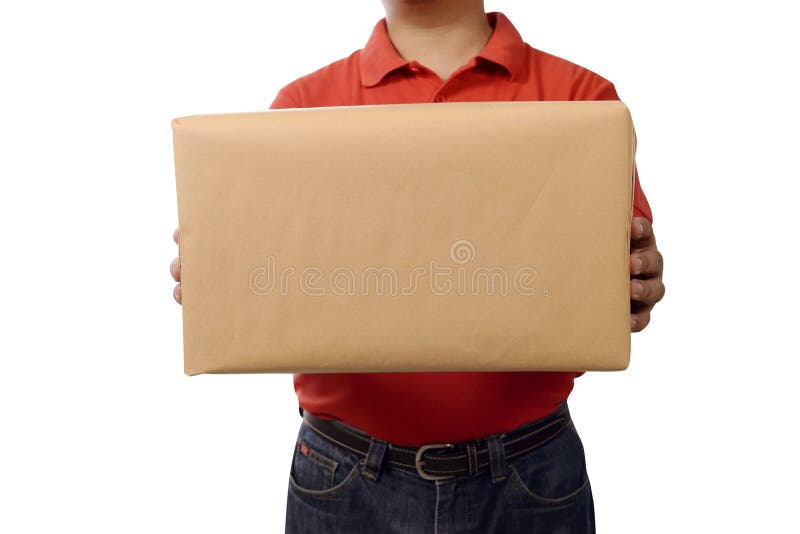 Hand deliver a parcel stock photo. Image of decoration - 26849216