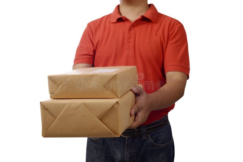 Hand Deliver a Package stock image. Image of male, delivery - 49358131