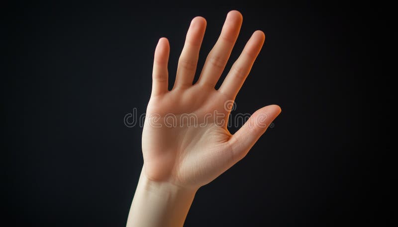 Hand Demonstrates Top Quality Assurance with 5-Star Service Stock Photo ...