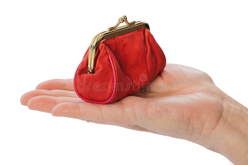 Hand mit Geldbeutel stockfoto. Bild von leute, nächstenliebe - 51758702