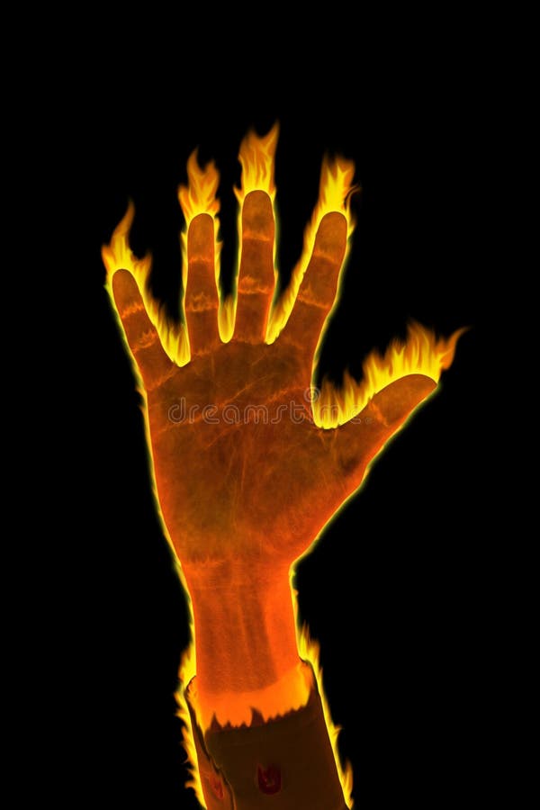 Hand im Feuer stockbild. Bild von nave, hintergrund, outdoor - 27678689