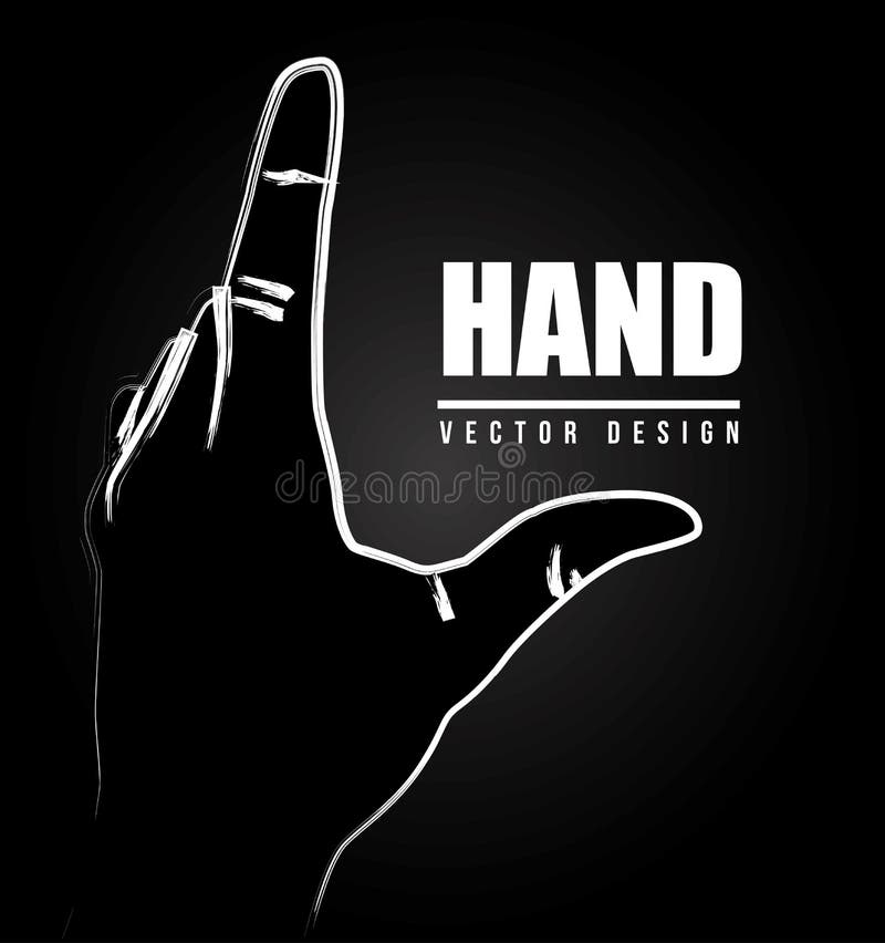 Hand design stock vector. Illustration of fingers, graphic - 32947726