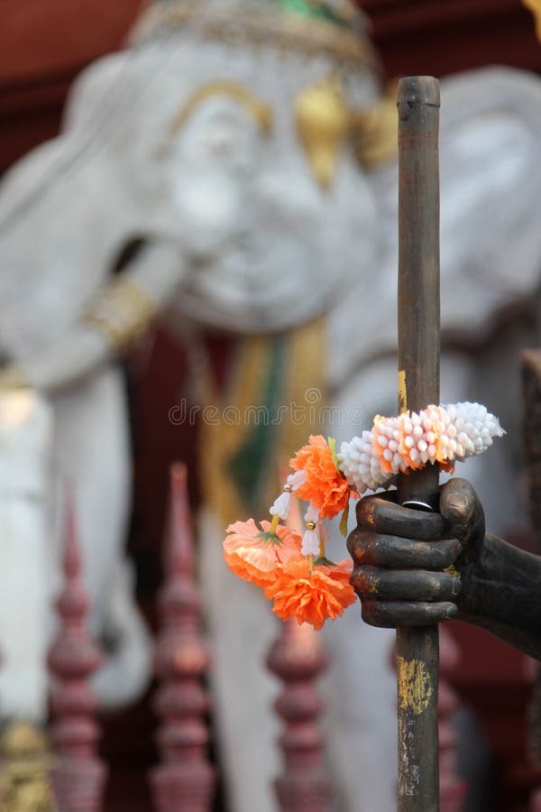 Deva statue. stock image. Image of decor, ancient, prayer - 46670045