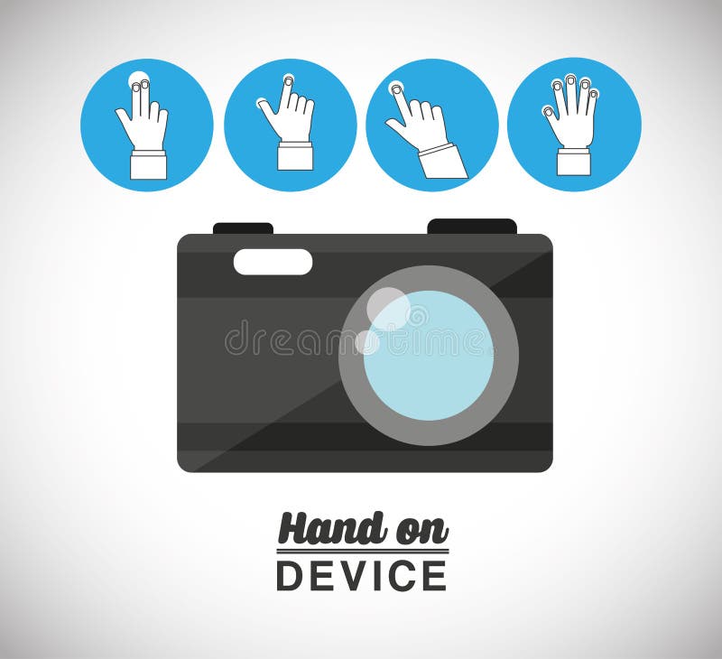 Hand on device design stock illustration. Illustration of holding ...