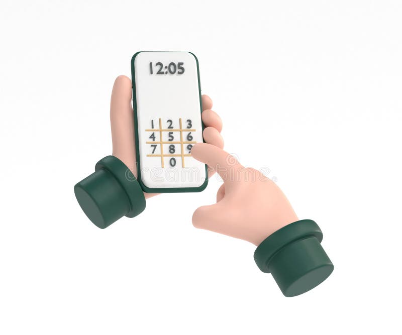 Hand is Dialing Number on Smartphone. Businessman Touching Buttons with ...