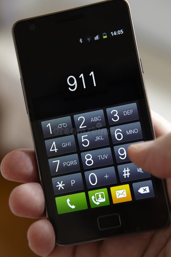 Hand Dialling 911 on Mobile Phone Stock Image - Image of keypad, mobile ...
