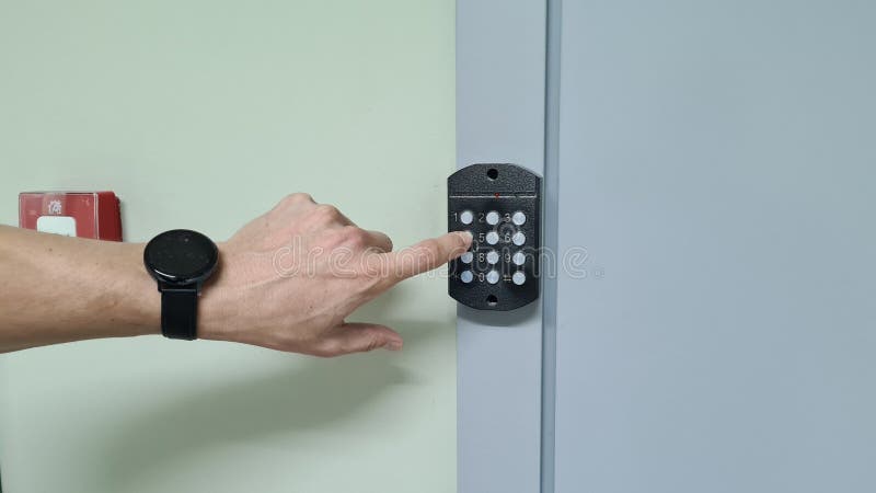 The Hand Dials the Code on the Combination Door Lock. Editorial Photo ...