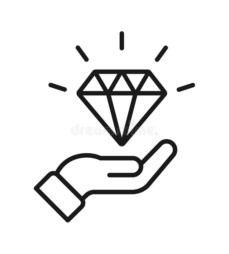 Hands Diamond Icon Black White Stock Illustrations – 86 Hands Diamond ...