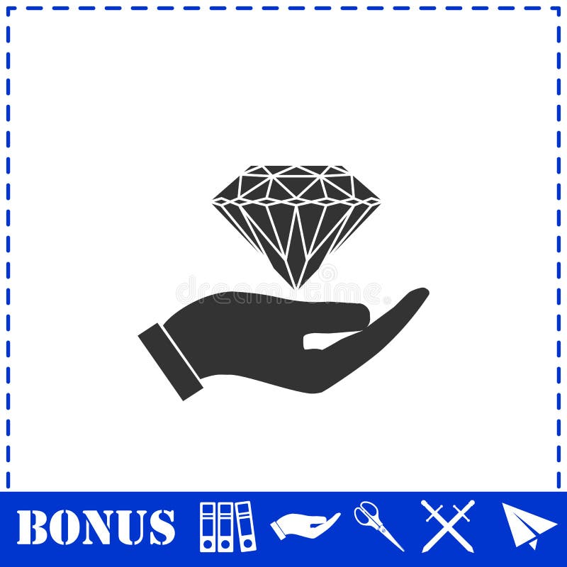 Hand Holding Diamond Vector Illustration Stock Vector - Illustration of ...