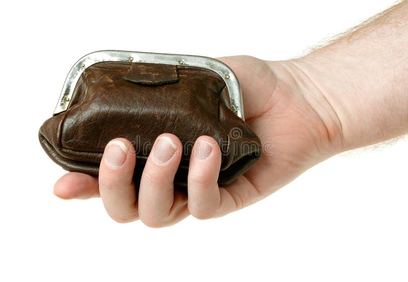 Brown-Geldbeutel Mit Münzen Stockbild - Bild von finanzierung, geld ...