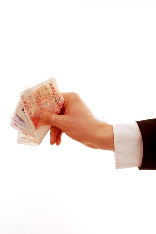 Hand, die Geld gibt stockfoto. Bild von finger, freude - 5282204