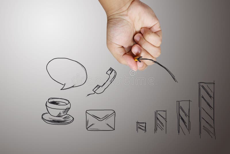 Hand die grafiek schetsen stock foto. Image of tekening - 35054626
