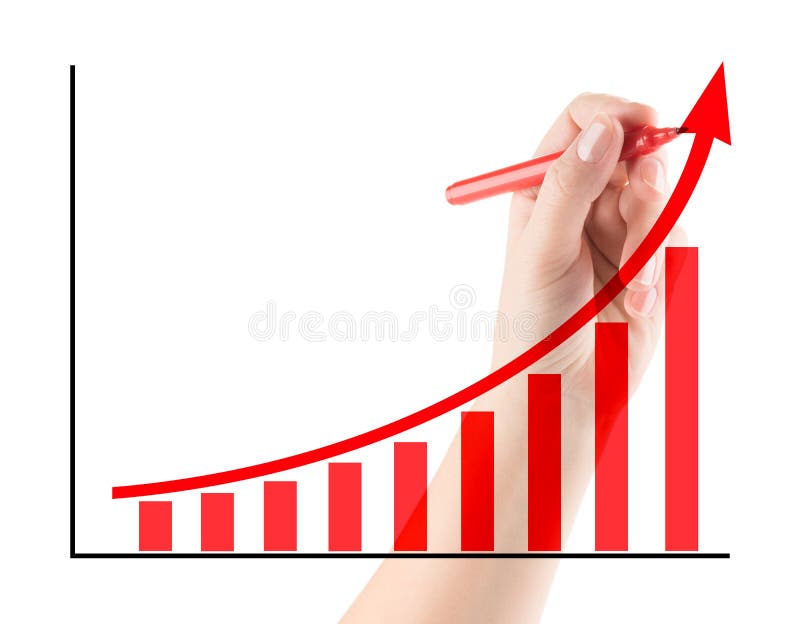 Hand, Die Roten Pfeil Zeichnet Stock Abbildung - Illustration von zeile ...