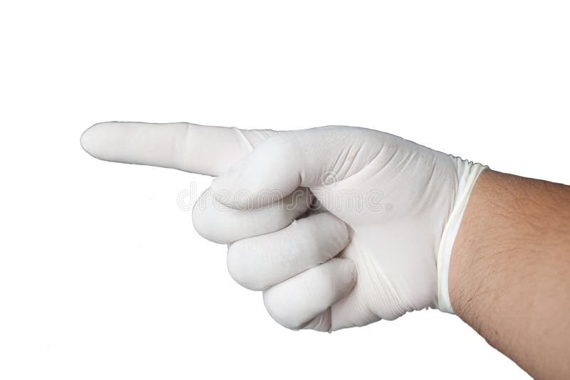 Hand Met Rubberen Handschoen Stock Afbeelding - Image of medisch ...