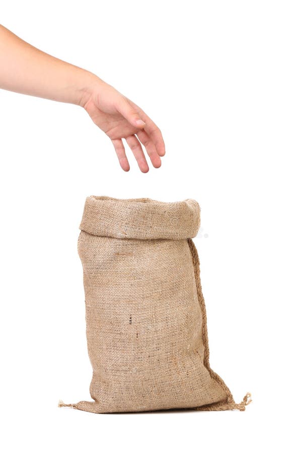 Voller Sack zwei mit Geld. stockbild. Bild von hundert - 35116113