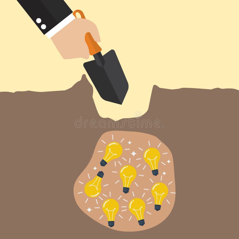 Hand Dig a Ground To Find a Treasure Stock Vector - Illustration of ...