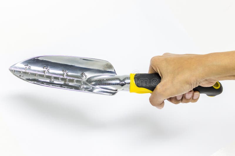 Hand Digging by Small Shovel Stock Image - Image of flower, metal: 84118259