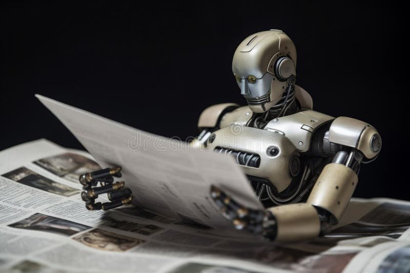 Ai Technology Paper Document Laptop Hand Office Robot Artificial ...