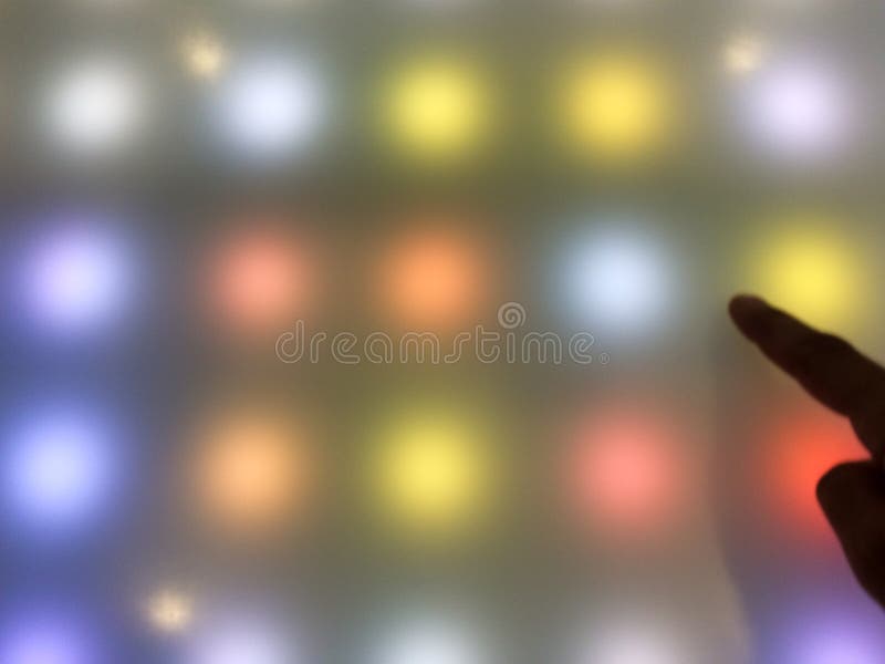 Hand on Digital Art Dot Touch Screen Stock Photo - Image of gadget ...