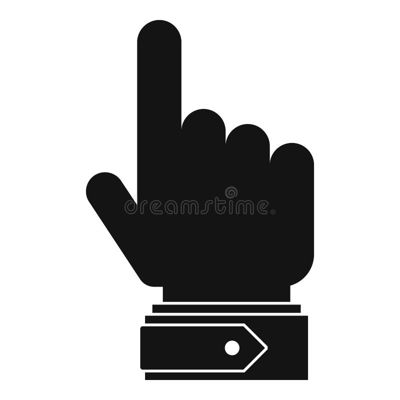 Hand Direction Icon, Simple Black Style Stock Vector - Illustration of ...