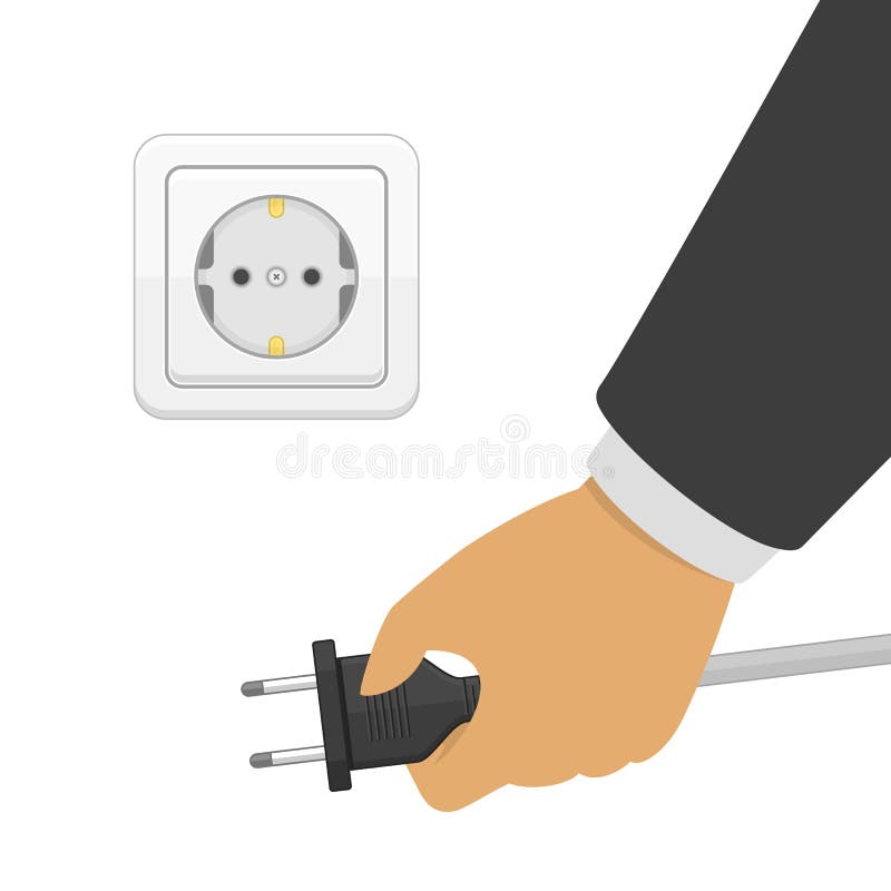Unplug cable stock illustration. Illustration of unplug - 7662030