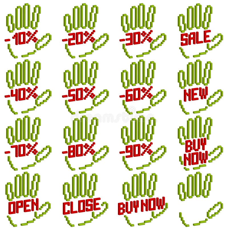 Hand with Discount Percent for Sales Stock Vector - Illustration of ...