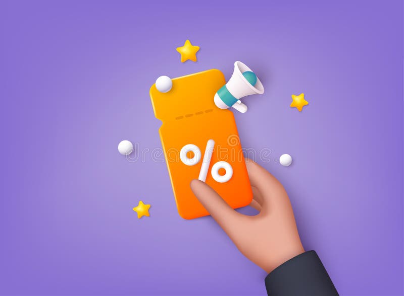 Hand with Discount. Store Special Offers Advertisement. Markdown ...