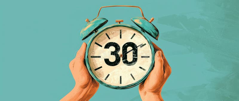 A Hand Displays a Retro Digital Clock with a Vivid Red Display Reading ...