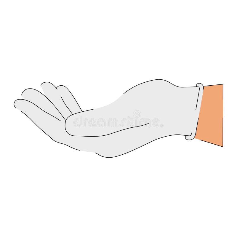 Hand with Disposable Gloves Stock Vector - Illustration of vector ...