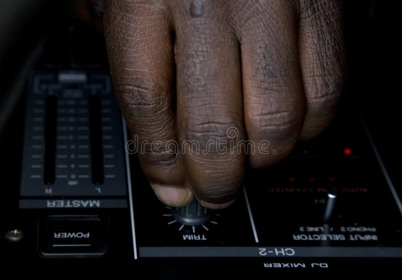 Hand Of The Dj On The Mixer Picture. Image: 8500749