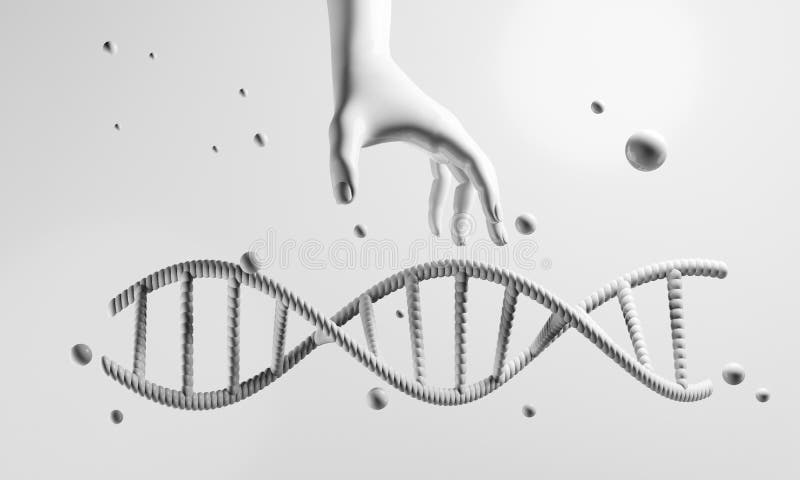Hand with Dna Human Helix Molecules Cell, Research of Science ...