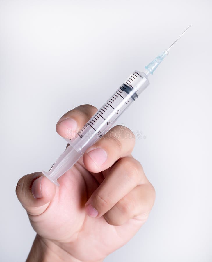 Hand doctor with syringe stock image. Image of sick, practice - 67331621