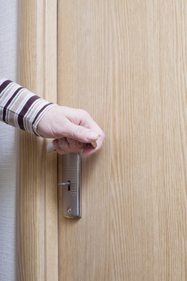 Hand and door. stock image. Image of hand, human, open - 22876613