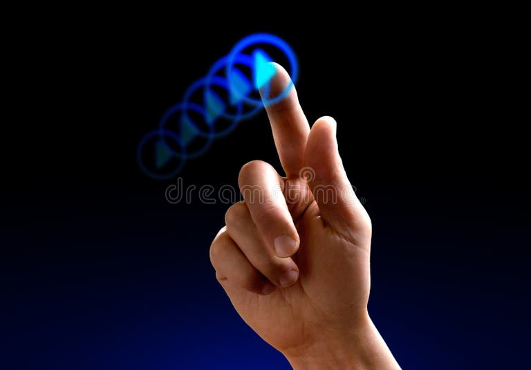 Hand Dragging on Touchscreen Stock Image - Image of high, hand: 14784741
